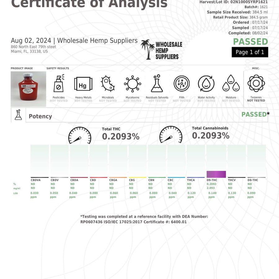 Thc Lean Syrups Veed Labs