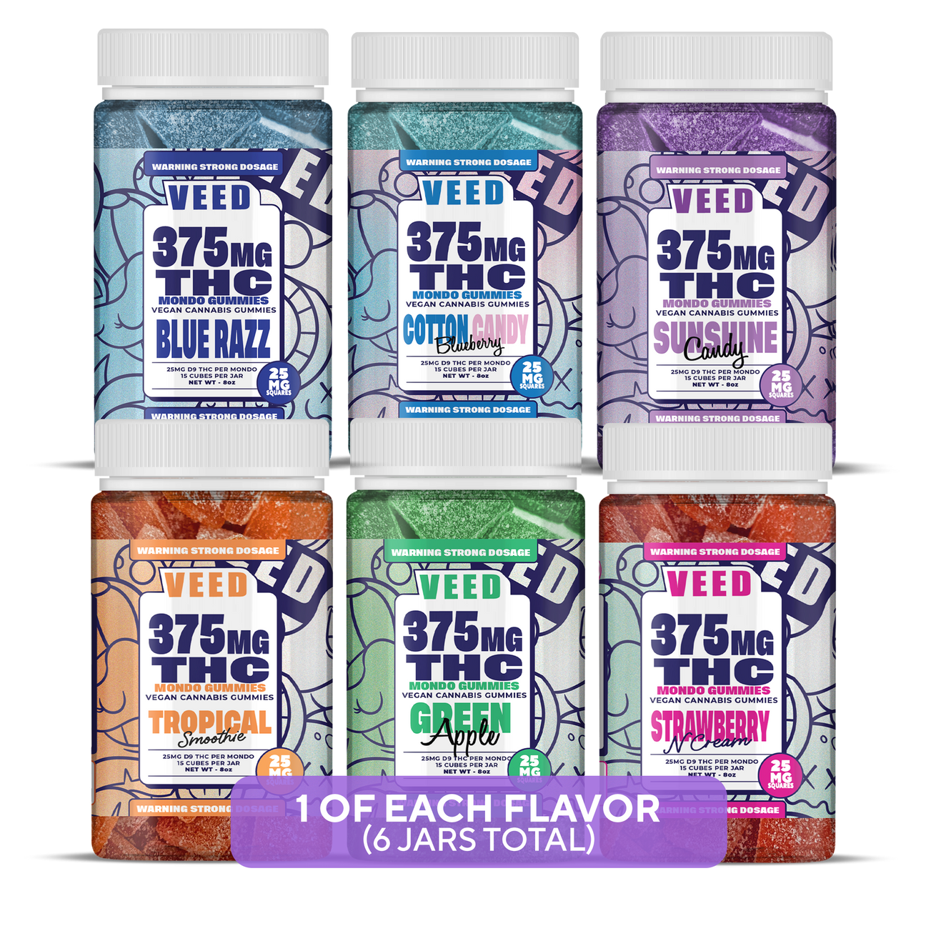 Extra Strength 25MG THC Gummies & Edibles | VEED Labs